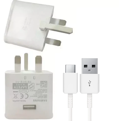 Genuine Samsung Galaxy A55 Fast Mains Wall Charger Plug & USB-C Cable ...