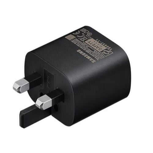 Official Samsung Galaxy S24 FE 25W USB-C UK Fast Main Charger Black ...