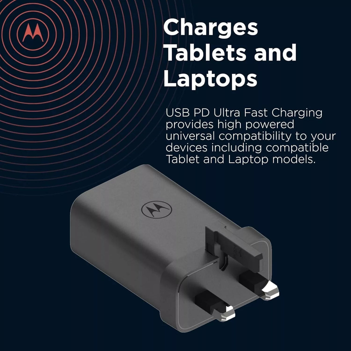 Original Motorola TurboPower 68W USB-PD Mains Wall Charger With Cable ...